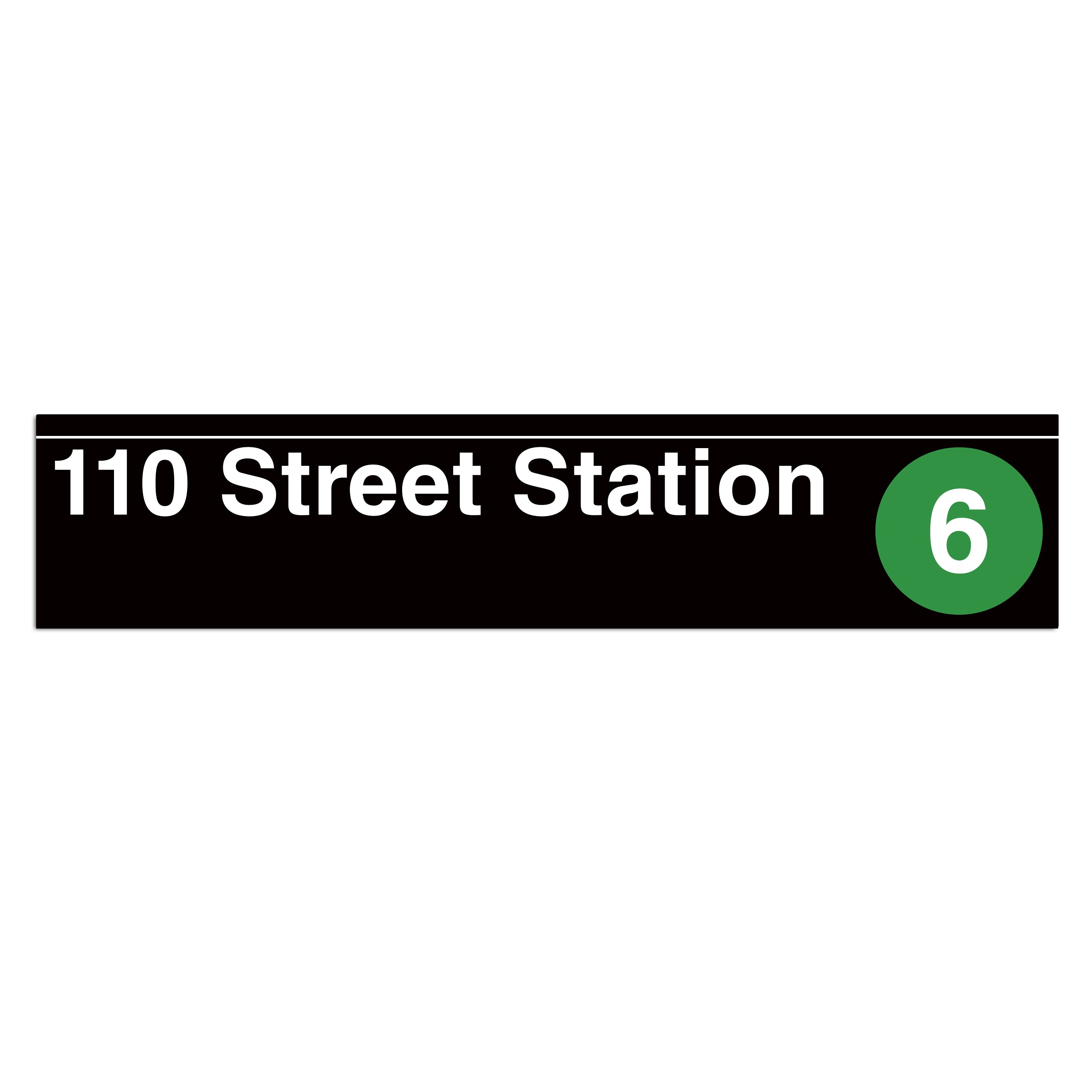 New York Subway 110 Street (6) Sign – Transit Gifts