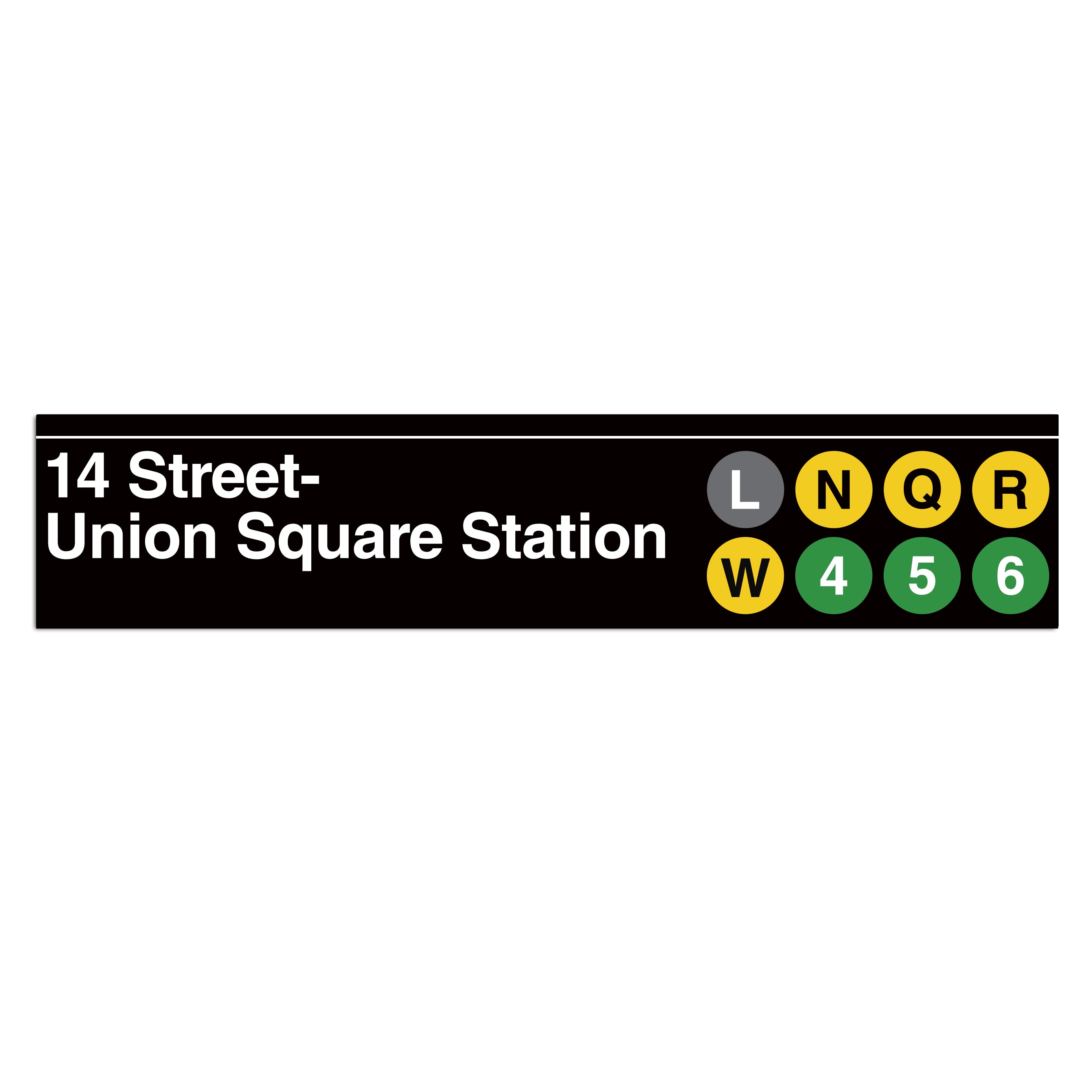 New York Subway 14 Street / Union Square (LNQRW456) Sign – Transit Gifts