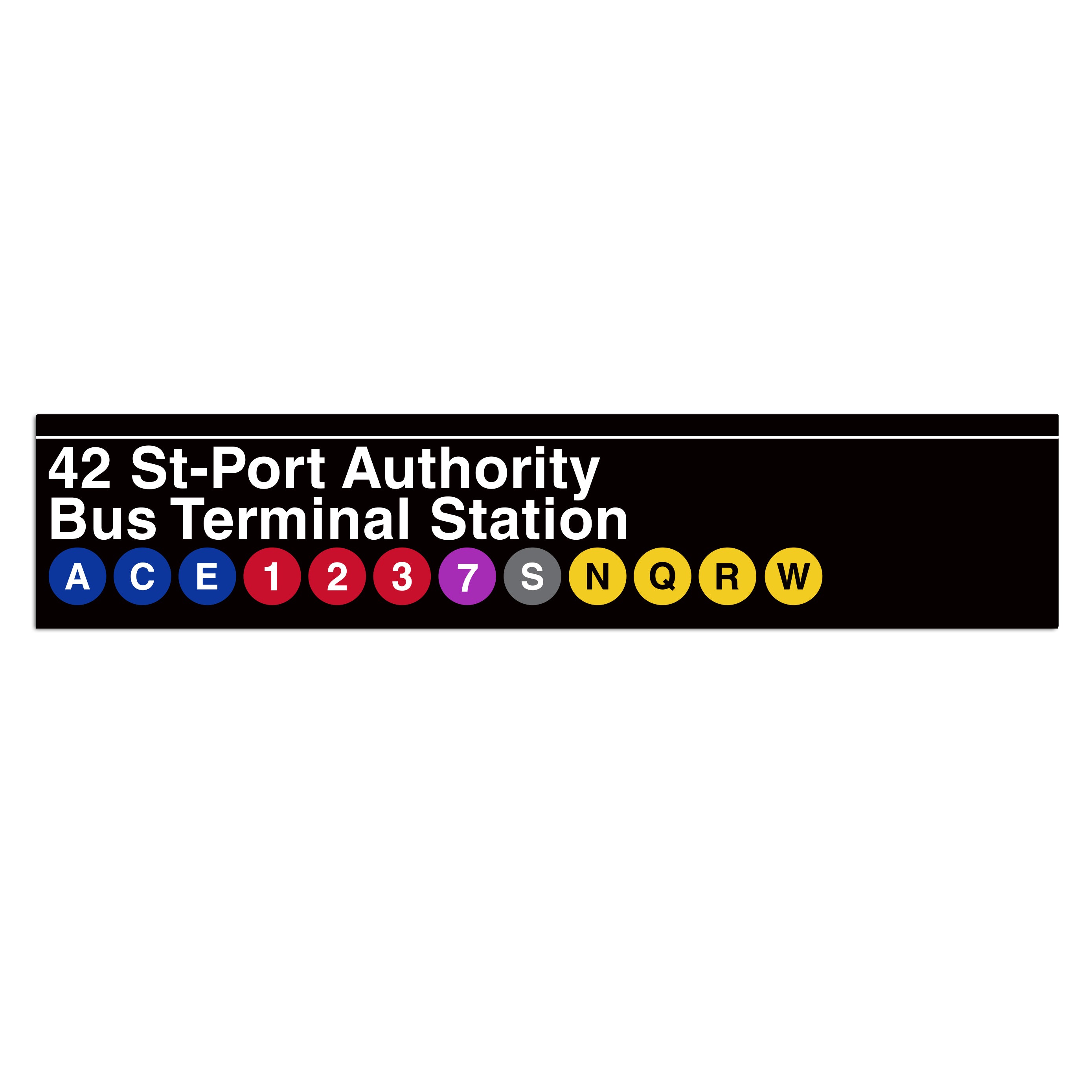 New York Subway 42 Street / Port Authority Bus Terminal Sign – Transit ...