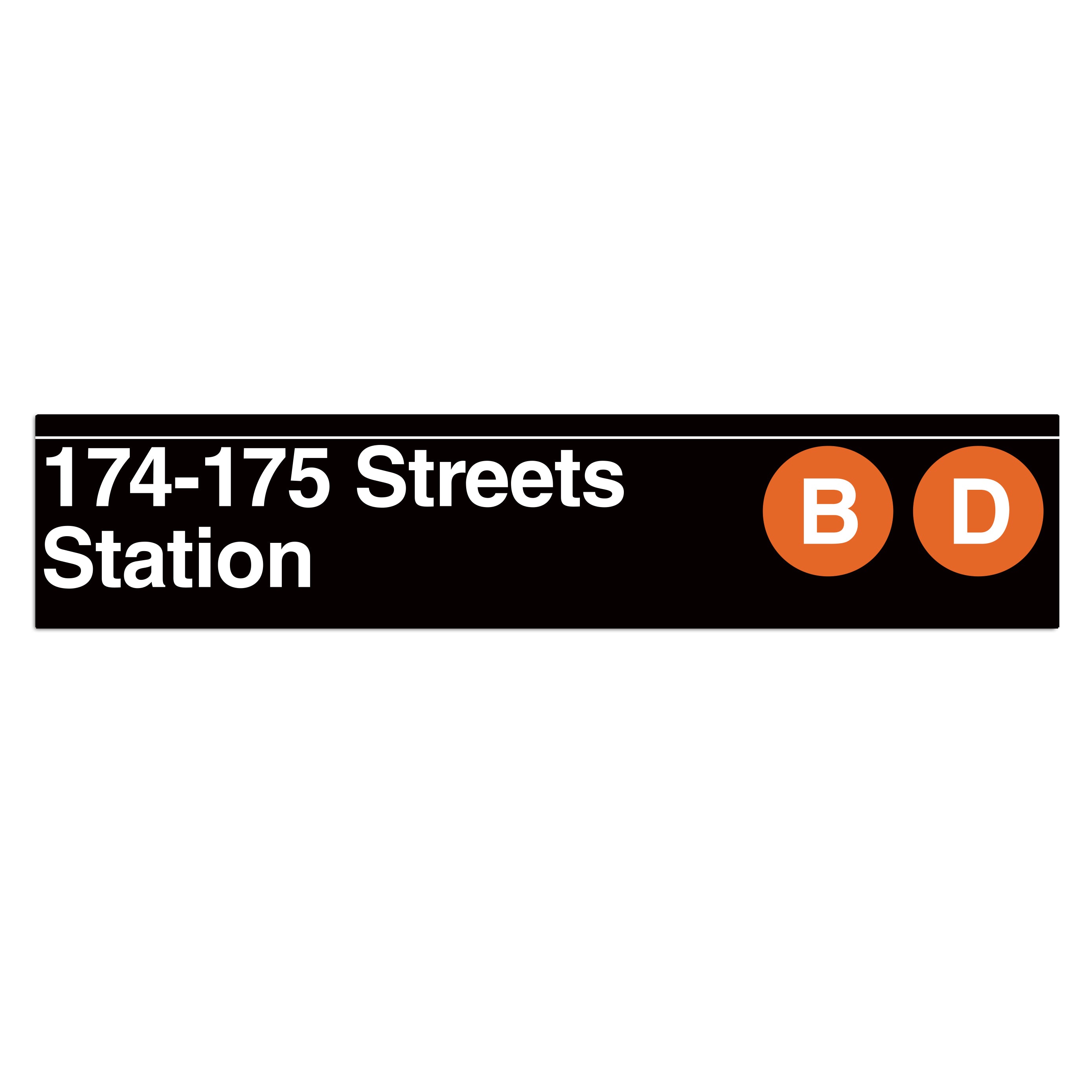 New York Subway 174-175 Streets (B D) Sign – Transit Gifts