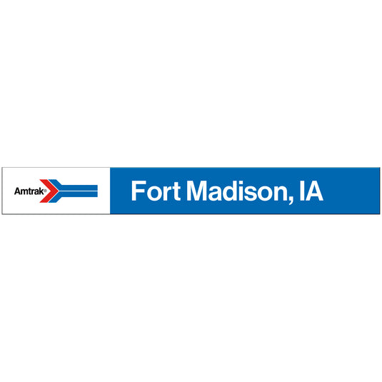 Amtrak Retro Fort Madison, IA Station Sign – Transit Gifts