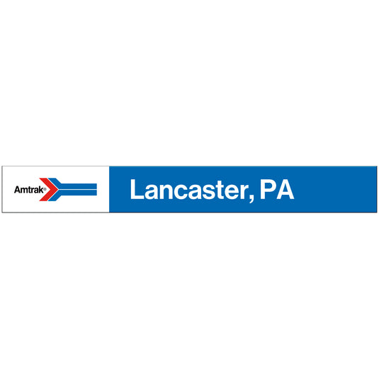 Amtrak Retro Lancaster, PA Station Sign – Transit Gifts