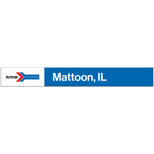 Amtrak Retro Mattoon, IL Station Sign – Transit Gifts