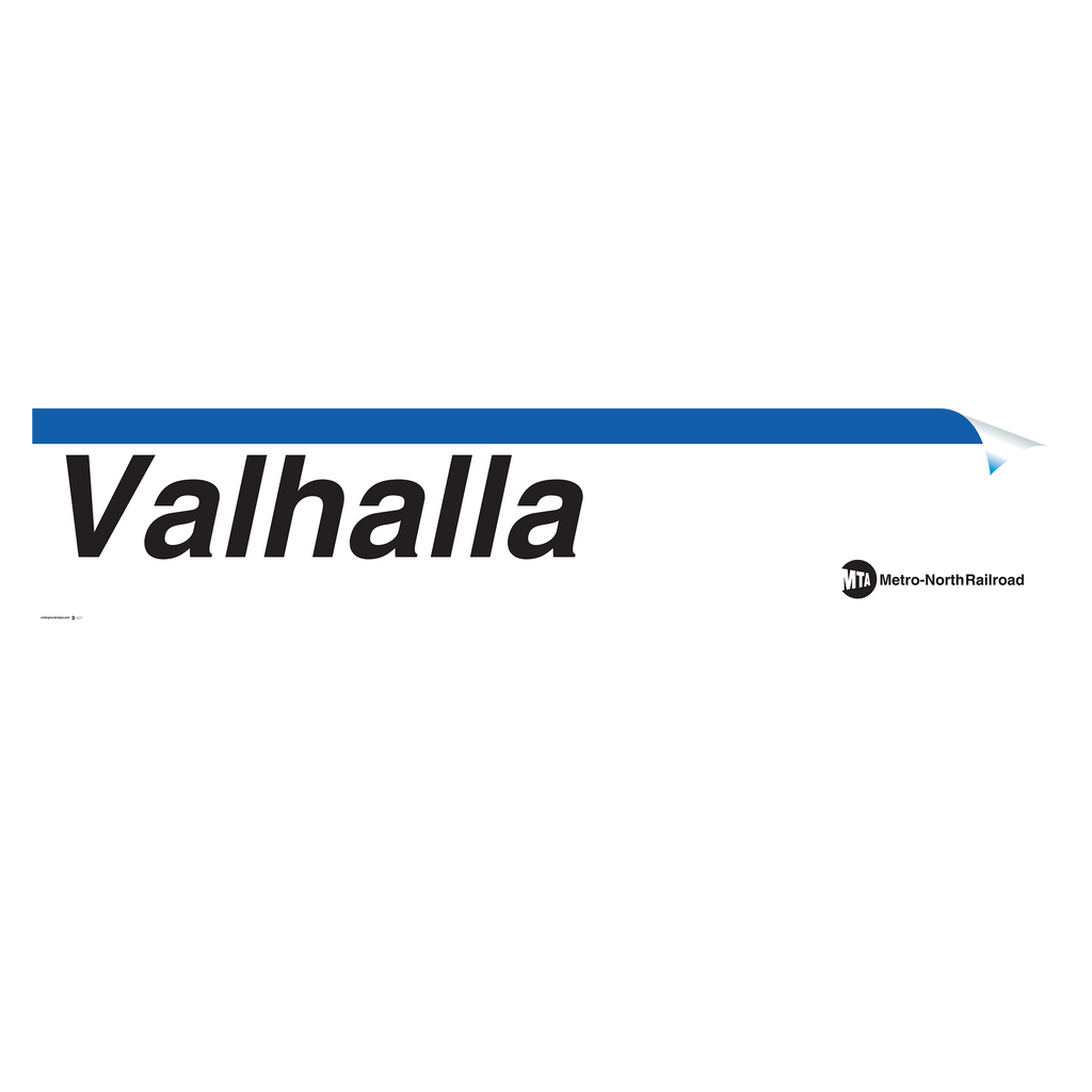 Metro North Valhalla Sign – Transit Gifts