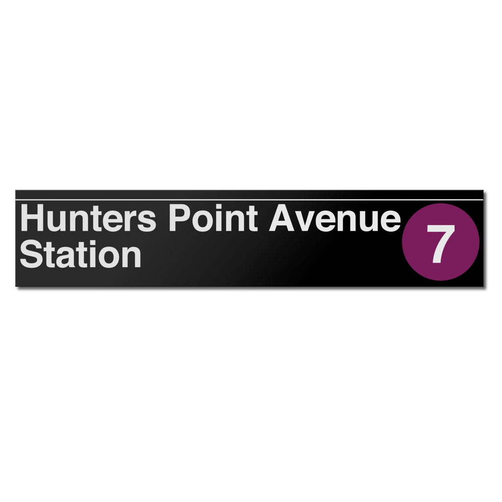 New York Subway Hunters Point Avenue Sign – Transit Gifts