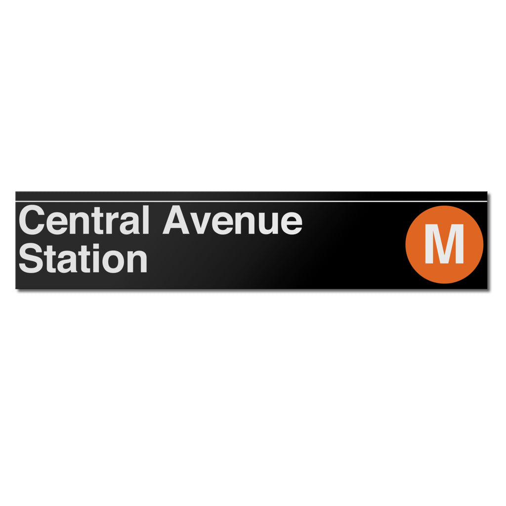 New York Subway Central Avenue Sign – Transit Gifts