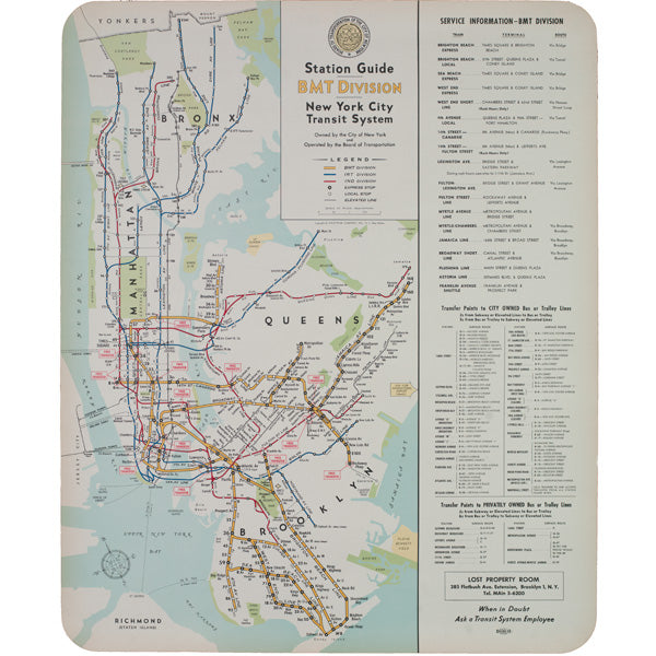 Hagstrom BMT Map, 1948 Print – Transit Gifts