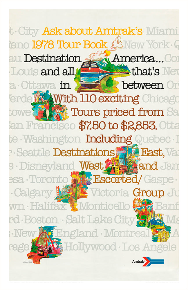 Amtrak 1978 Tour Book Advertisement Print – Transit Gifts