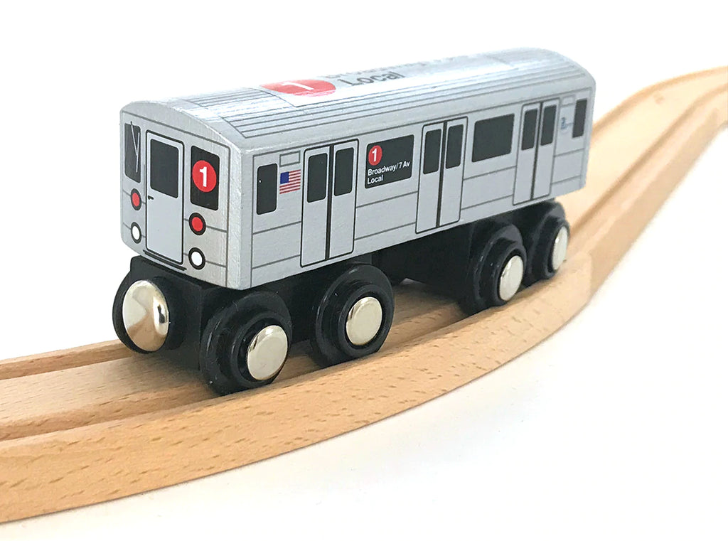 New York Subway 1 Train (Broadway/ 7 Av Local) Wooden Train – Transit Gifts