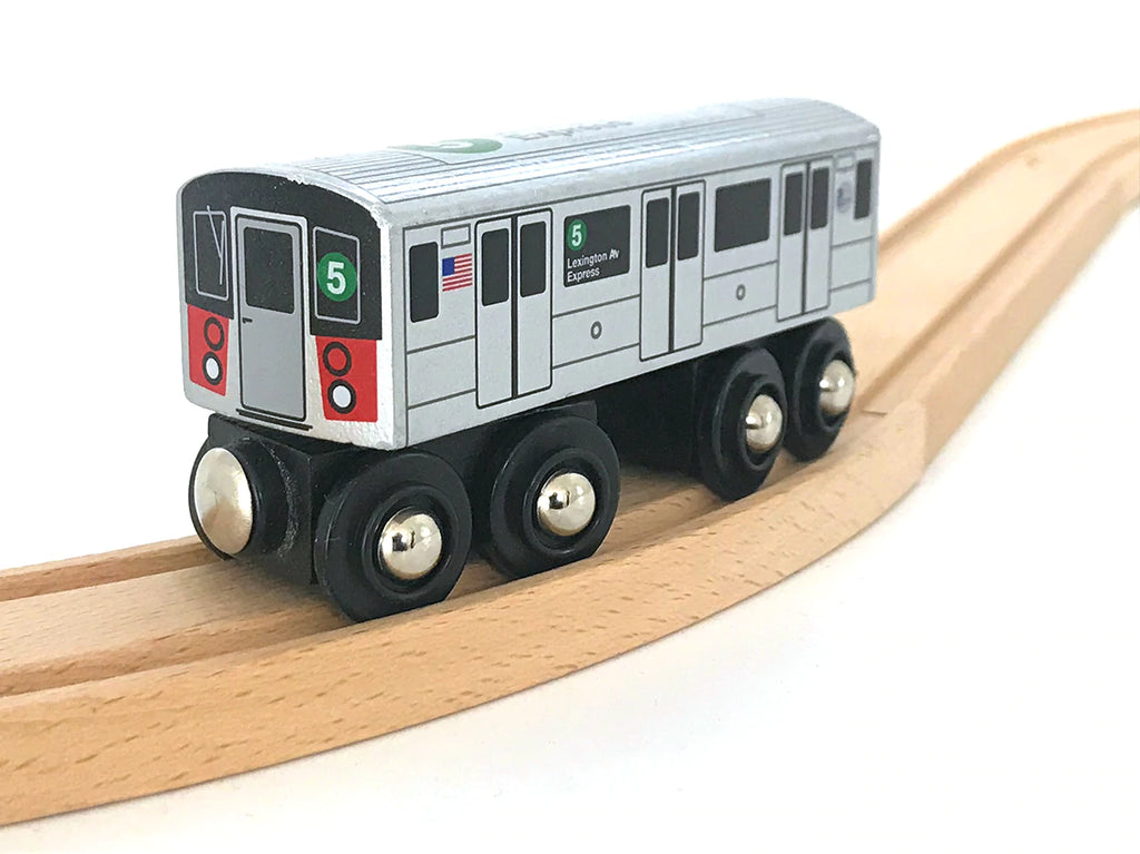 New York Subway 5 Train (Lexington Av Express) Wooden Train – Transit Gifts